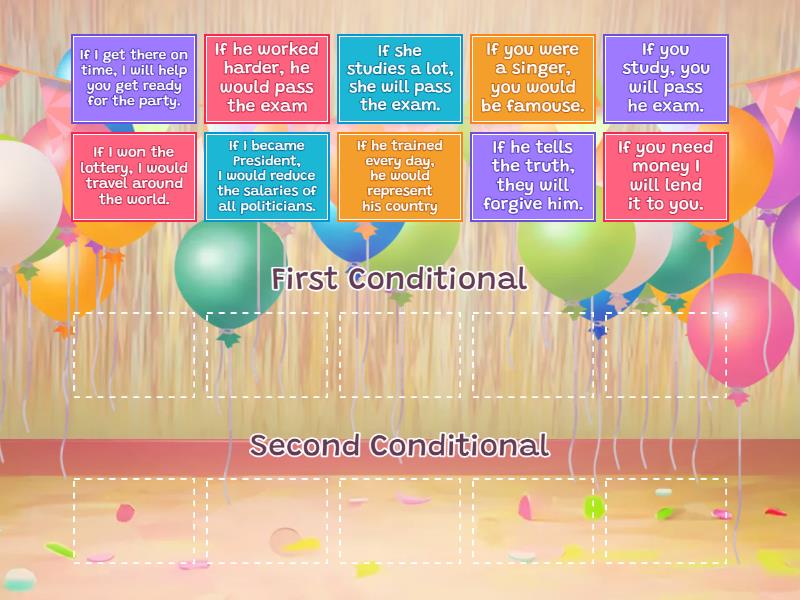 First & Second Conditional - Group sort