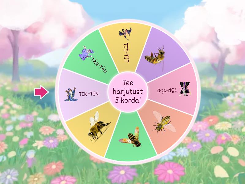 R-hääliku harjutused. Silbid ja asehäälik - Spin the wheel