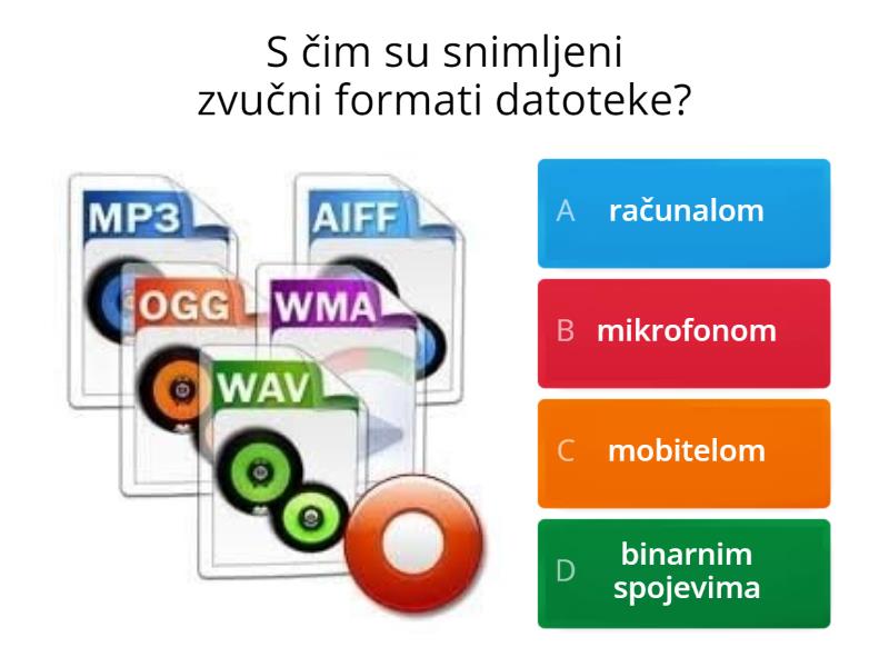 ZVUČNI I VIDEO FORMAT DATOTEKE - Quiz