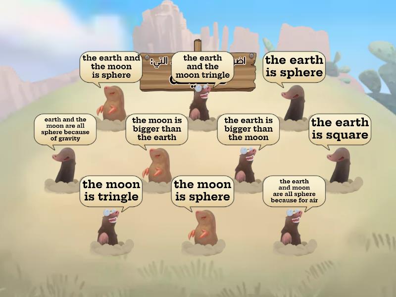 earth and moon - Whack-a-mole
