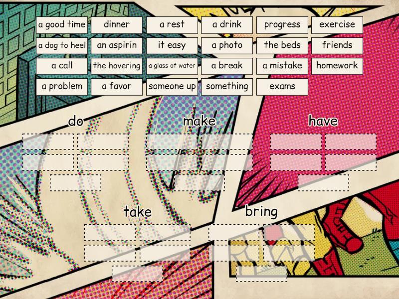 Do, make, have, take, bring - Group sort