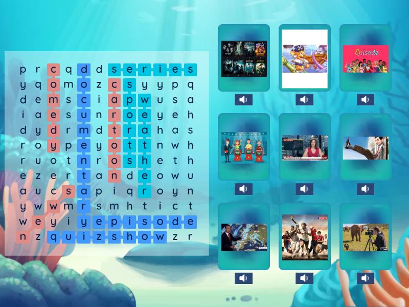 KB5 Unit1: TV shows - Wordsearch