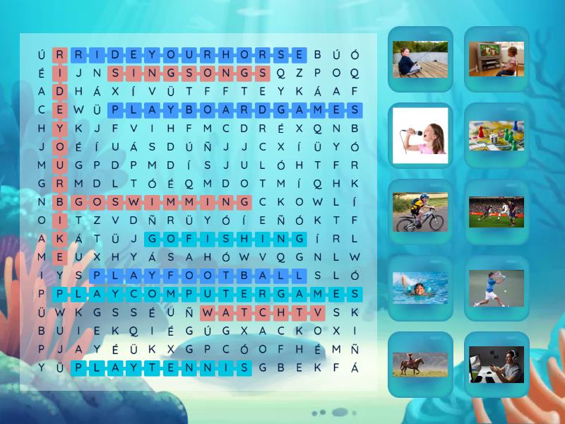 FREE TIME - - Wordsearch