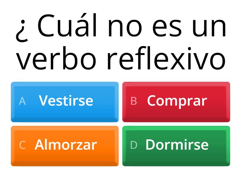 Los Verbos Reflexivos - Quiz