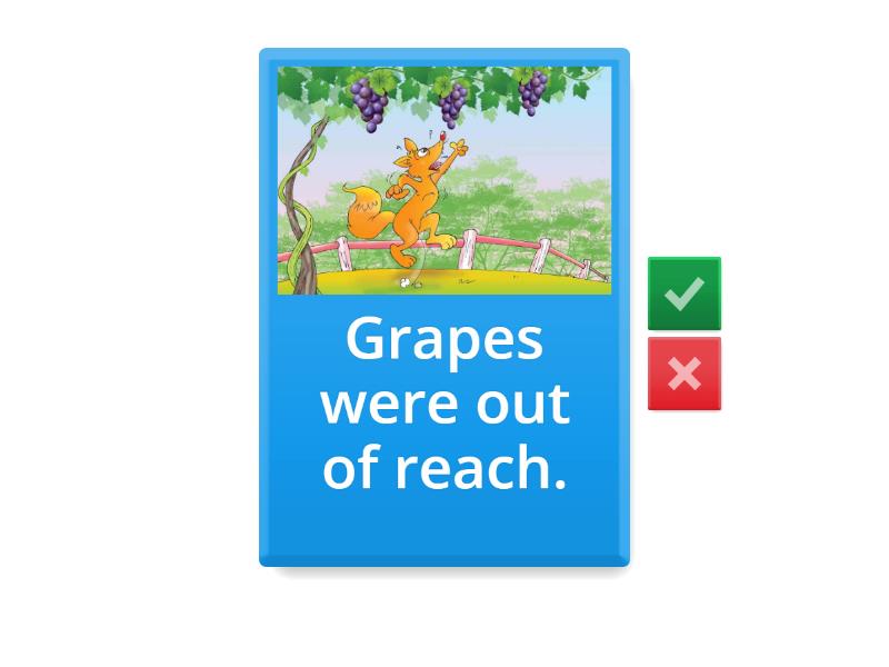 The Fox and the Grapes - story - Flash cards