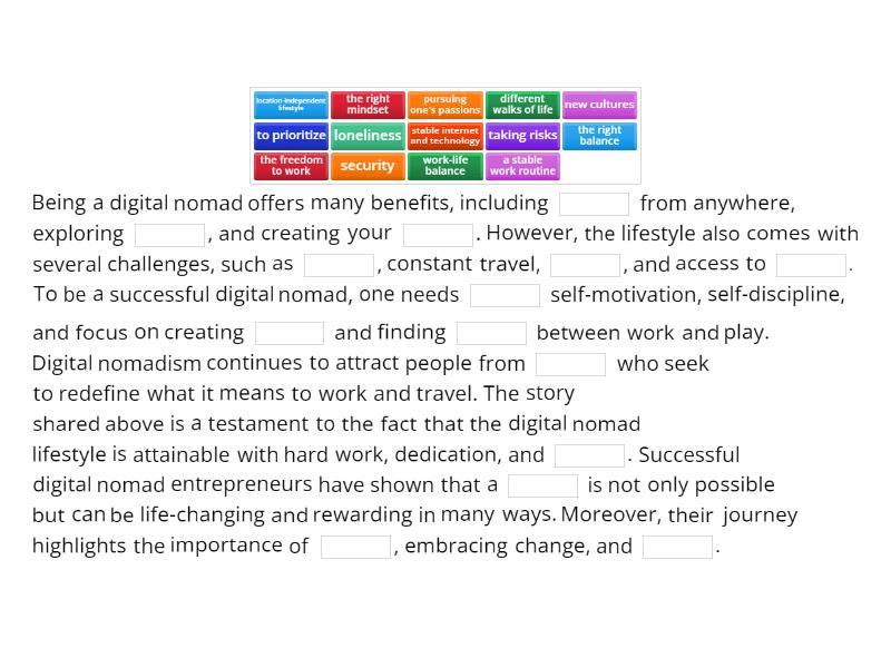 The Digital Nomad Lifestyle: Challenges and Benefits - Complete the ...