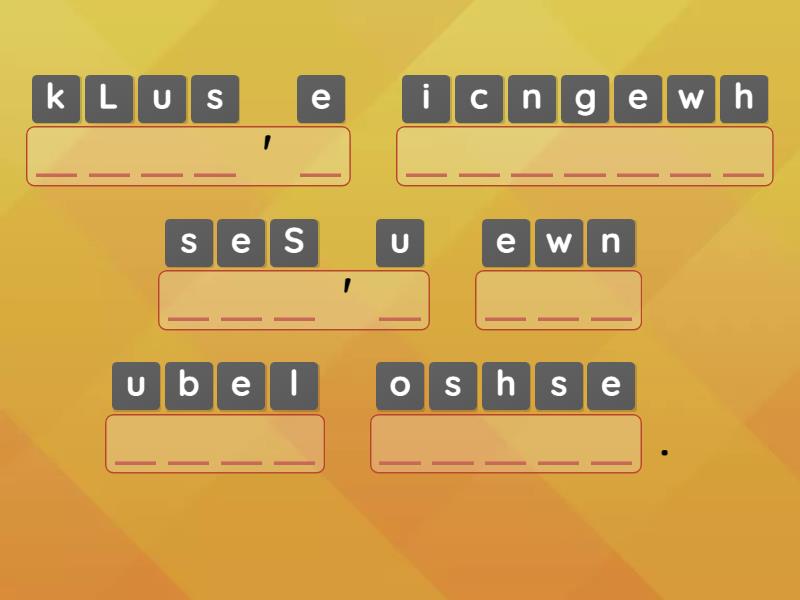 SM 2 unit 7 tongue-twister - Anagram