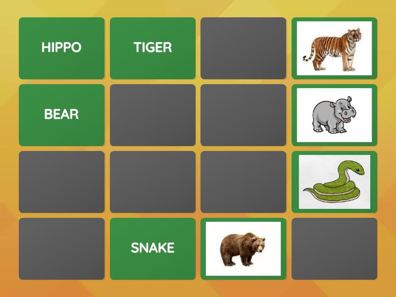 Animals - Matching pairs