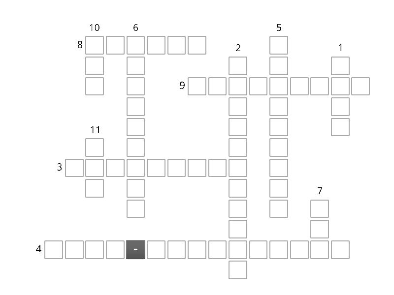 TYPES OF CARS - Crossword