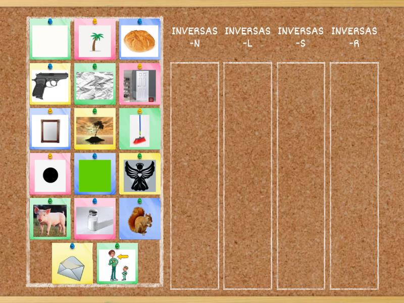 CLASIFICA LAS PALABRAS CON INVERSAS - Ordenar por grupo