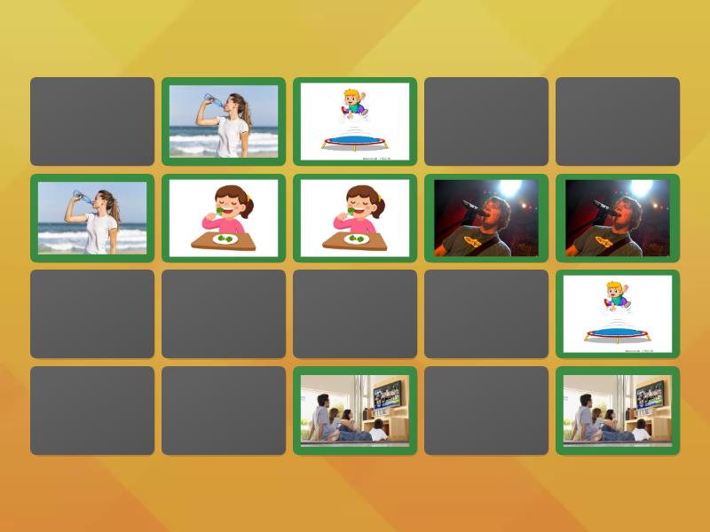 Present continuous - Matching pairs