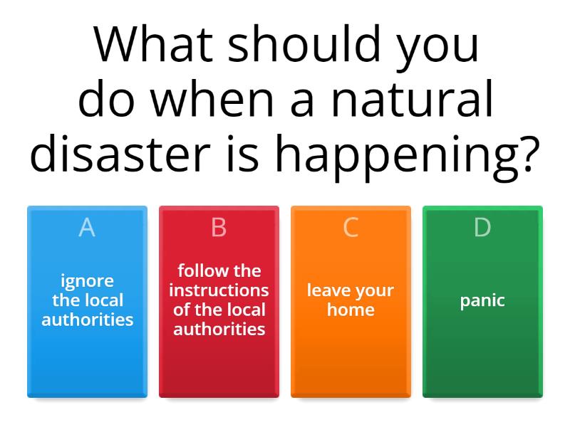Natural disaster practice quiz 1 - Cuestionario