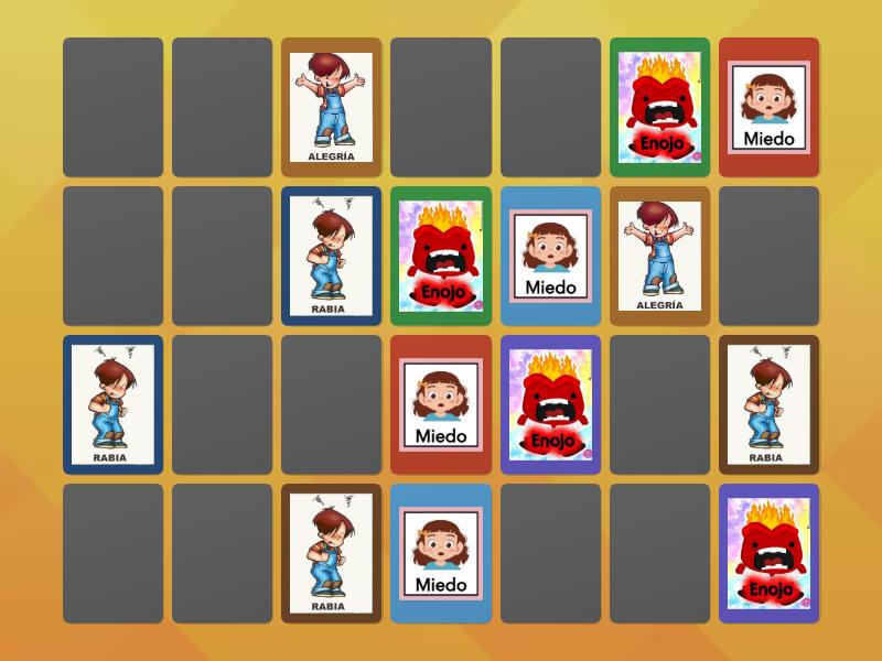 Memorama de emociones - Matching pairs