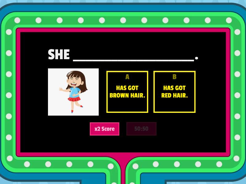 Have got/has got Game - Gameshow quiz