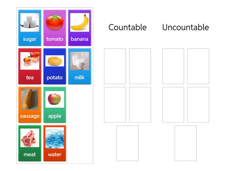 3A Countable and Uncountable Food - Group sort