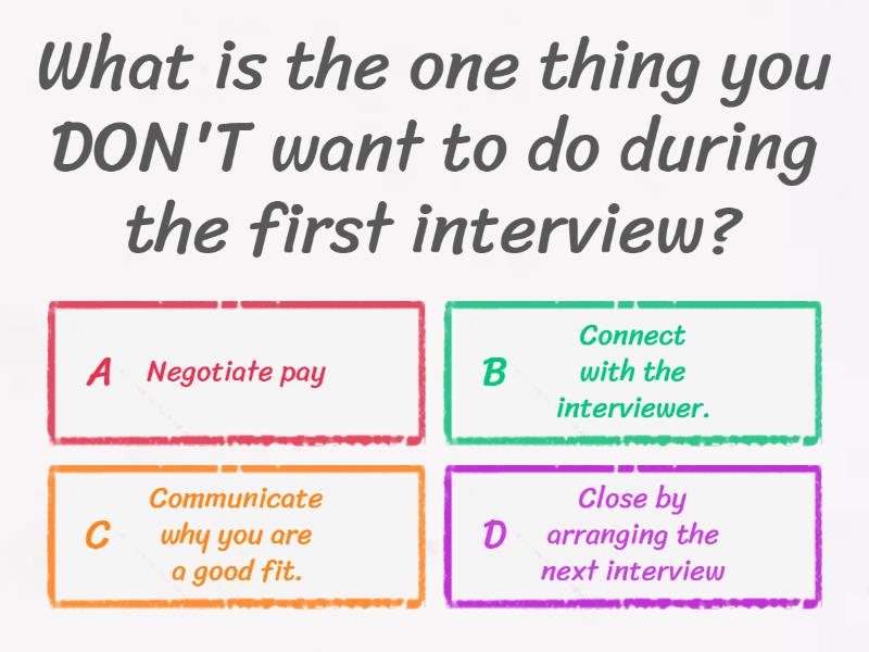 Job Interview ! - Quiz