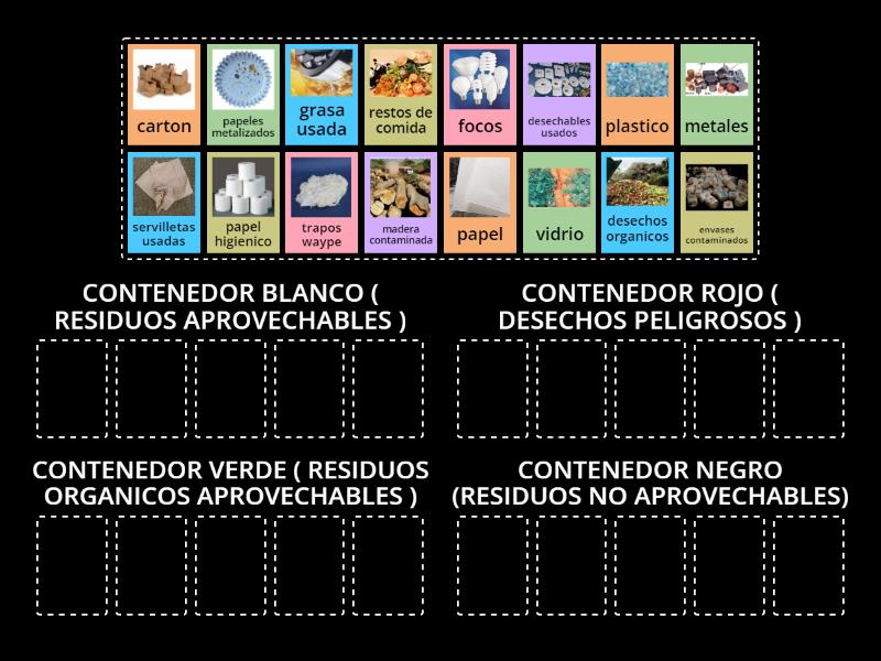 APRENDE A RECICLAR - Group sort