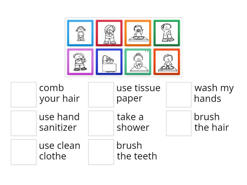 Personal Hygiene - Match up