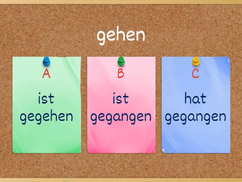 Starke/Schwache Verben Perfekt - Questionário