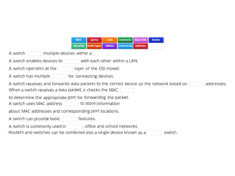 Switch - Complete the sentence