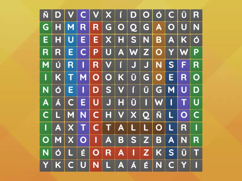 ciclo de las plantas - Sopa de letras