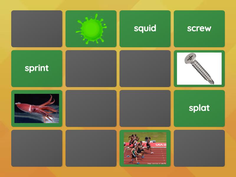 Three Letter Blends (Triple blends and trigraphs) - Matching pairs