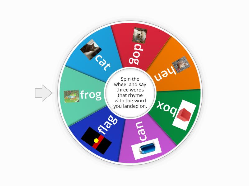 rhyming words - Spin the wheel