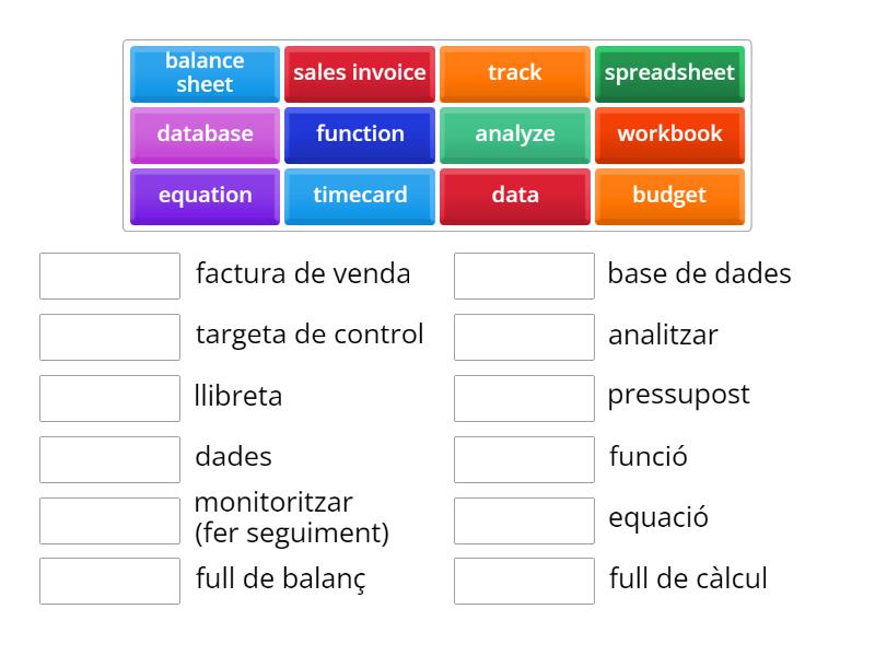 spreadsheet - Match up