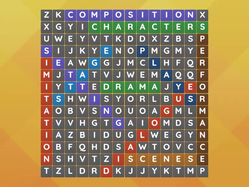 - Introduction to Drama - Wordsearch
