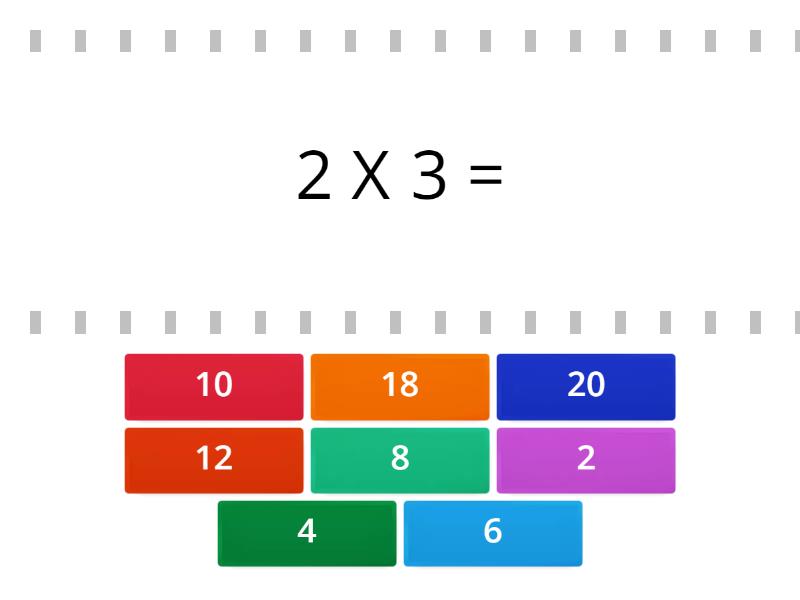 Multiplication table 2 - Find the match