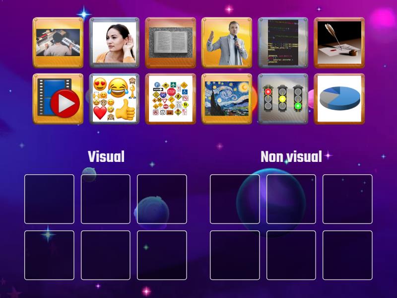 Visual vs non visual - Group sort