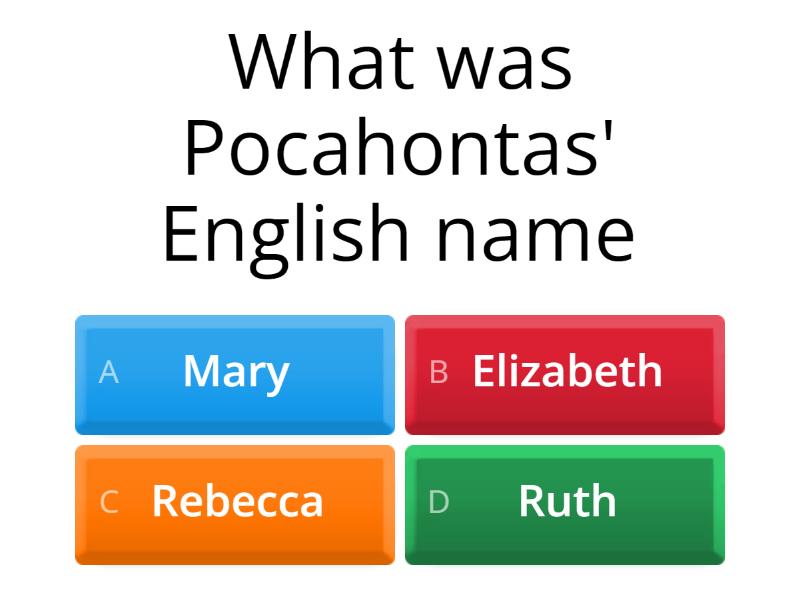 Pocahontas and The Strangers - Quiz