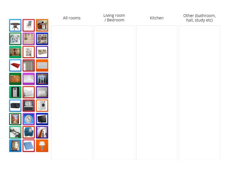 Furniture acc to ROOMS - Categorize