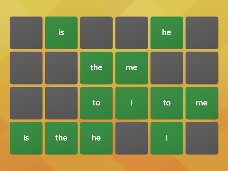 Block 1 Tricky Words - Matching pairs