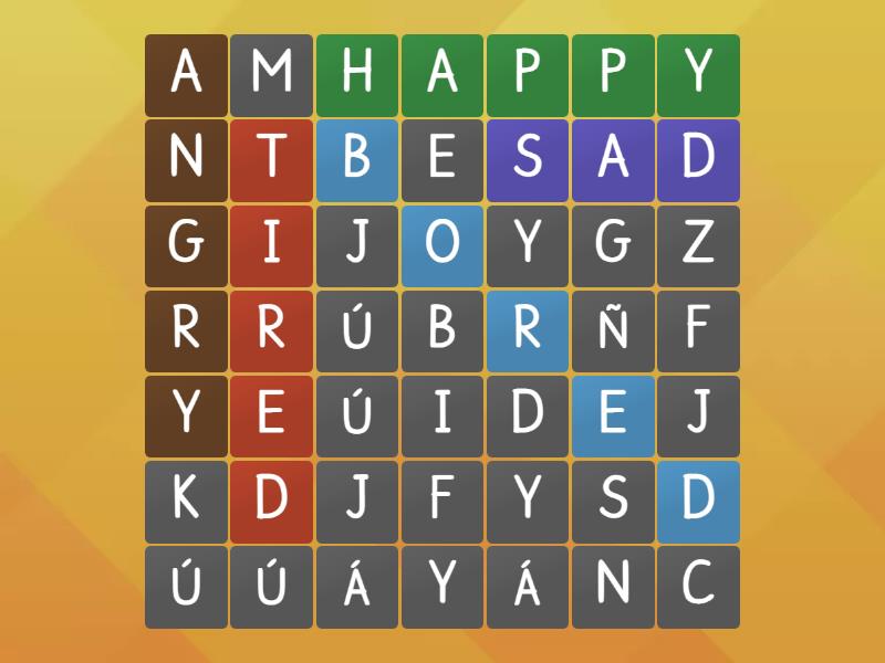 Emotions - Sopa de letras