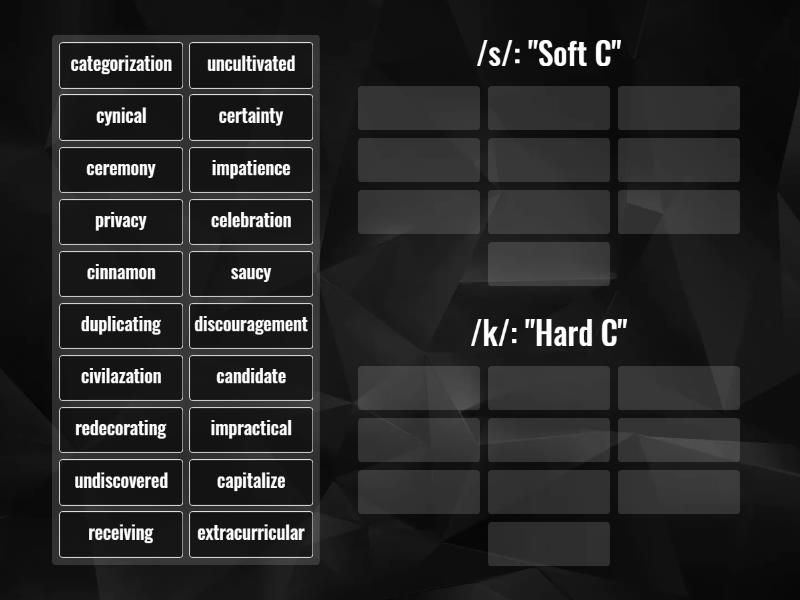 Hard C vs. Soft C Advanced: Sort - Group sort