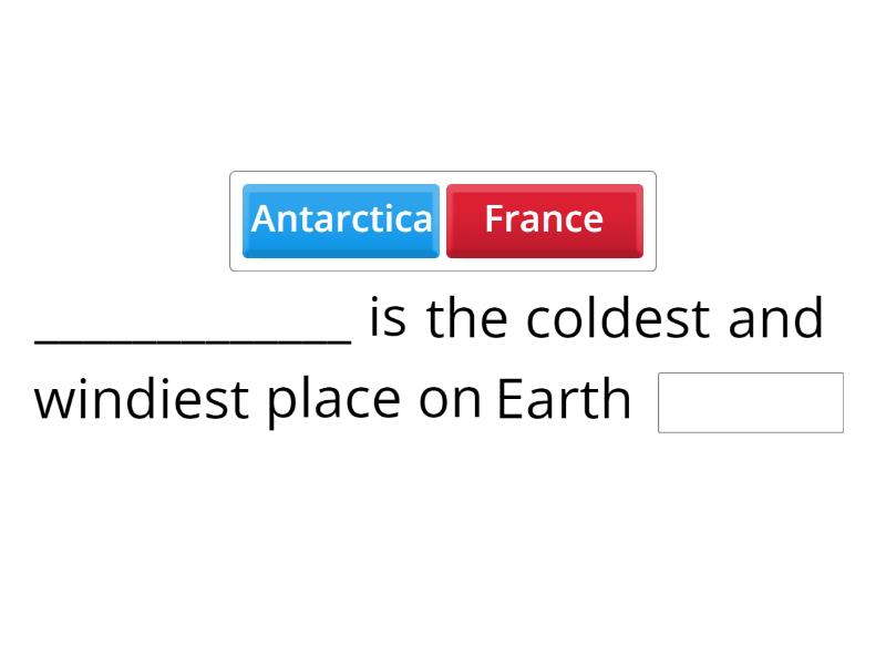 Antarctica - Complete the sentence