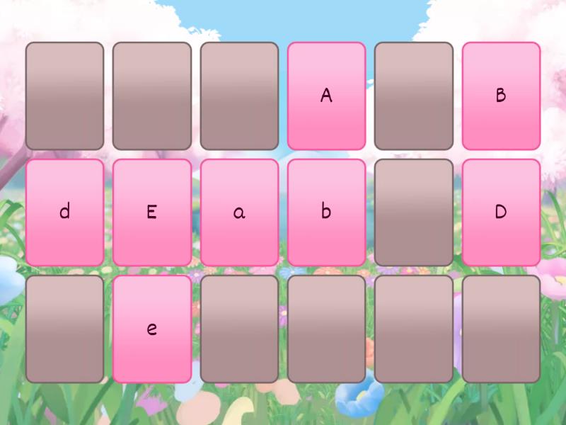 upper lower case - Matching pairs