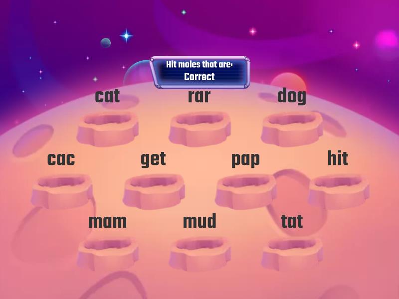Sight words - Whack-a-mole