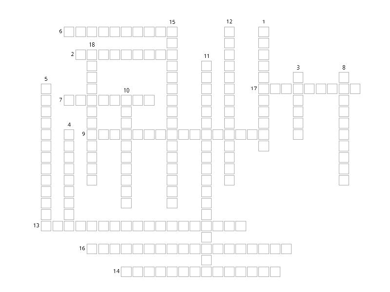 CRUCI CATEGORIAS GRAMATICALES - Crucigrama