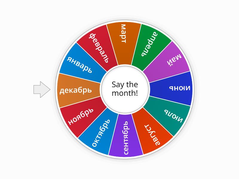 months of the year - Spin the wheel