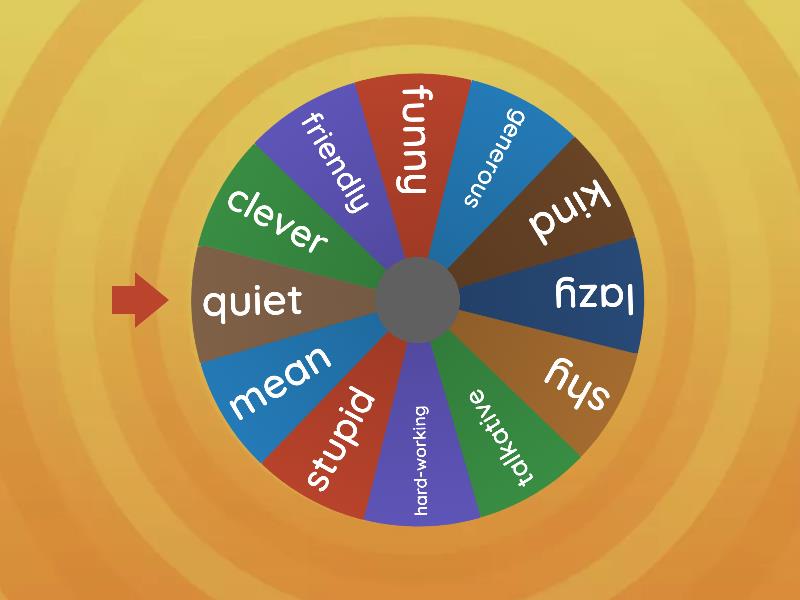 the perfect date character riddle - Spin the wheel
