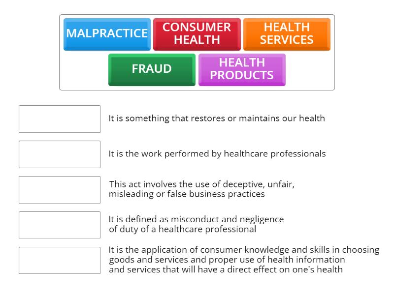 CONSUMER HEALTH - Match up