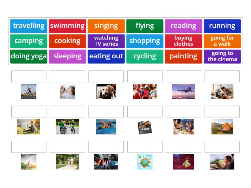 English File Beginners 8B activities - Сопоставить