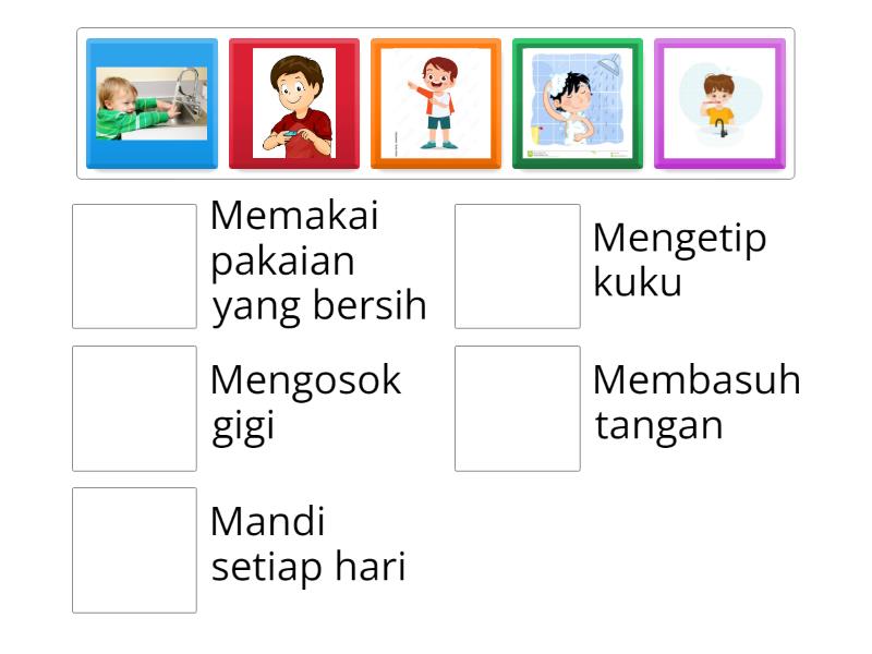 Padankan gambar dengan ayat yang sesuai. - Match up