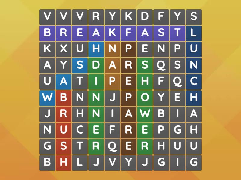 DAILY ROUTINE VOCABULARY - Sopa de letras