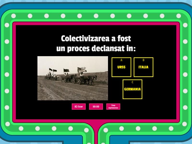 regimuri totalitare si urmarile acestora - Gameshow quiz