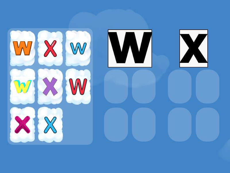 Sorting Letter W and X - Group sort