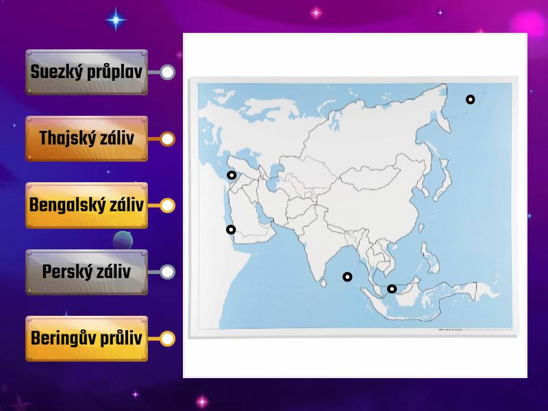 asie 7.c průplav záliv průliv - Labelled diagram