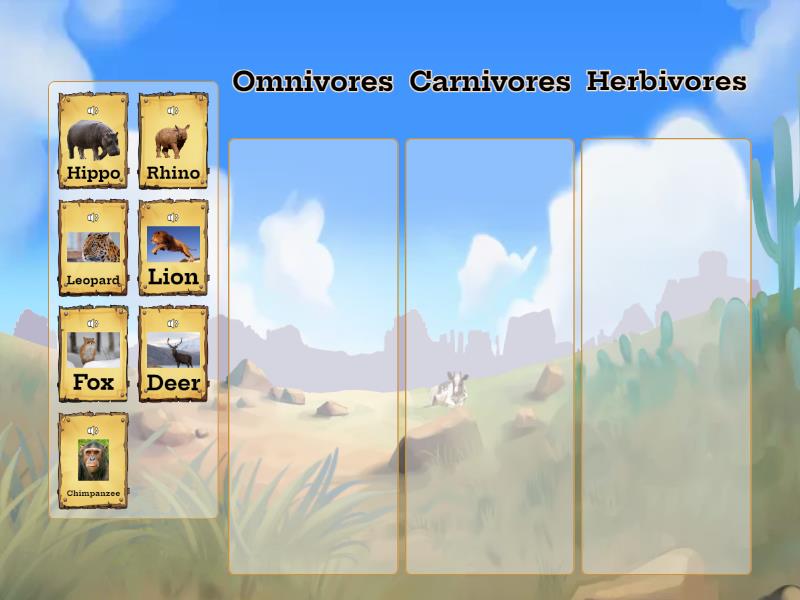 Wild animals - Categorize